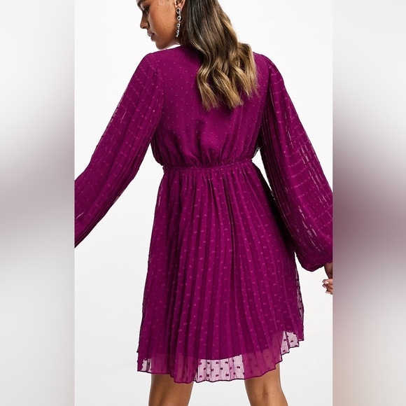 ASOS | Dresses | Asos Dark Purple Wrap Dress | Poshmark